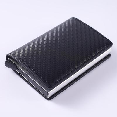 中国 2024 デザイン ファッション スリム 財布 ポップアップ アルミボックス カーボンファイバーカードホルダー 販売のため