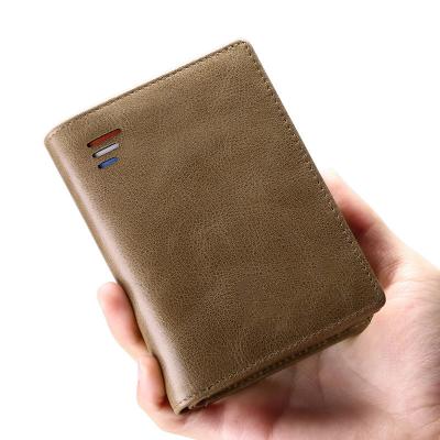 Cina Portafogli in pelle originale da uomo di lusso con blocco RFID e design multifunzionale in vendita