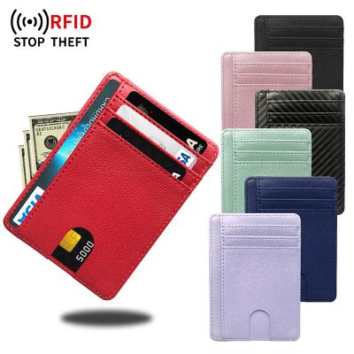 中国 MN-2301 スリムフロントポケット財布用カスタムRFIDカード袖と固色パターン 販売のため