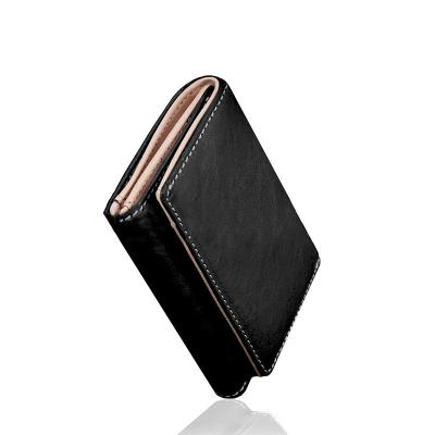 Cina 2024 Porta carte d'identità in vera pelle di alluminio business Portafoglio Rfid Slim Fashion in vendita