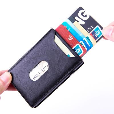 Cina 6.5cm * 9.8cm * 1.6cm Dimensione del pacchetto Logo personalizzato Imballaggio in pelle reale Portatori di carte di credito in vendita