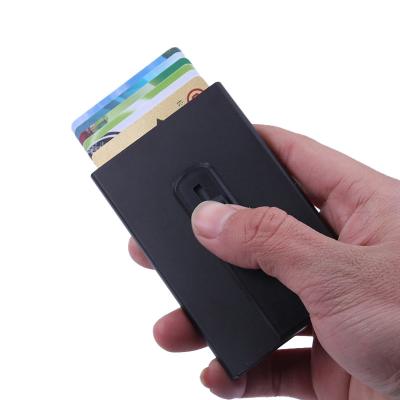 China Durable Metal Card Holder with RFID Blocking Aluminum Wallet Push Up Feature and Design for sale