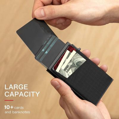 中国 ファッションスタイル オート ポップアップ ミニマリスト ビジネス RFID ブロック クレジットカード 財布 財布 販売のため