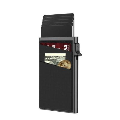 中国 ファッションスタイル オート ポップアップ ミニマリスト ビジネス RFID ブロック クレジットカード 財布 財布 販売のため