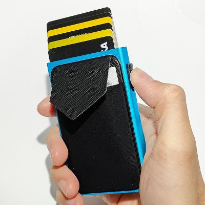 中国 2024 アルミ金属 RFID ブロック ポップアップ 財布 スリム名刺 組織 販売のため