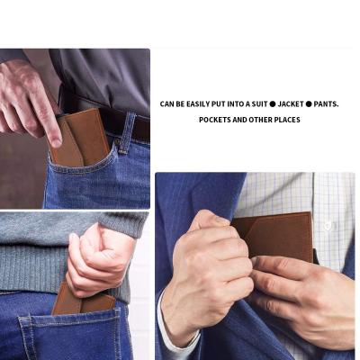 China Genuine Lederausrfid-Blocking-Aluminium-Geldbörse für Männer Pop-Up-Kreditkartenhalter zu verkaufen