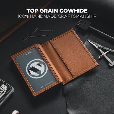 China RFID Bloqueador de cuero portador de tarjetas cartera hombre automático de identificación de pop-up Slim minimalista en venta