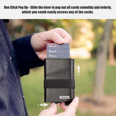 China Design Fashionable Men's Credit Card Holder Wallet with RFID Blocking and Auto Pop Up for sale