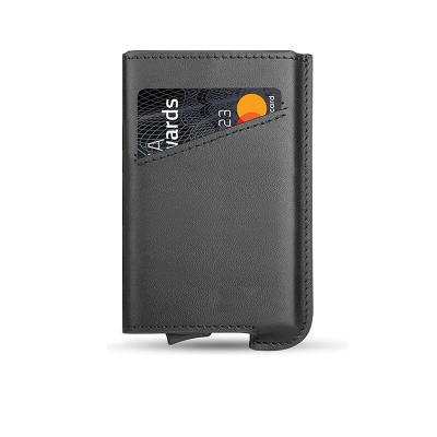 China Design Fashionable Men's Credit Card Holder Wallet with RFID Blocking and Auto Pop Up for sale