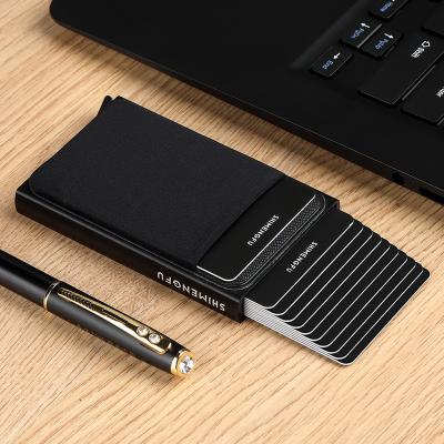 中国 アルミ 金属 RFID 財布 ブロック オートマティック ポップアップ クレジットカードホルダー 男性 ファッション 販売のため