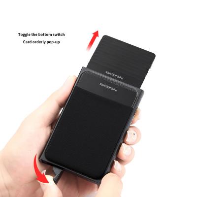 中国 アルミ 金属 RFID 財布 ブロック オートマティック ポップアップ クレジットカードホルダー 男性 ファッション 販売のため