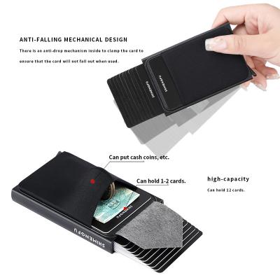 中国 アルミ 金属 RFID 財布 ブロック オートマティック ポップアップ クレジットカードホルダー 男性 ファッション 販売のため