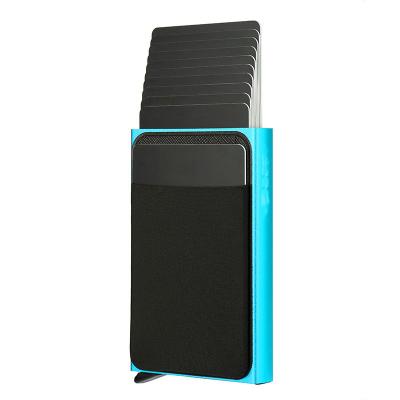 中国 アルミ 金属 RFID 財布 ブロック オートマティック ポップアップ クレジットカードホルダー 男性 ファッション 販売のため