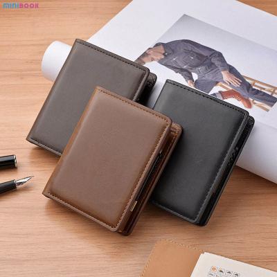 China RFID-blokkering Pop Up Aluminium Slim Echt Huid Smart Credit Card Holder voor mannen Te koop