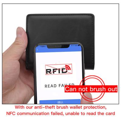 China RFID-blokkering Pop Up Aluminium Slim Echt Huid Smart Credit Card Holder voor mannen Te koop