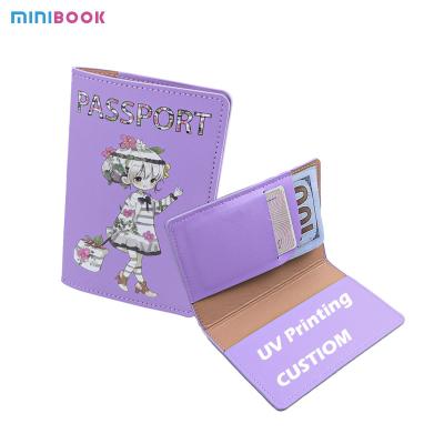 Cina Copertina del passaporto Portafoglio PU Pelle Cartolina di viaggio Logo personalizzato Stampa UV Unisex 2024 in vendita