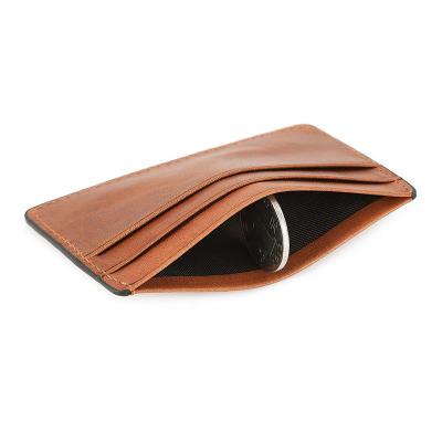 Cina Crazy Horse Slim Carte di credito in pelle autentica Portafogli per uomini Peso 0.03kg in vendita