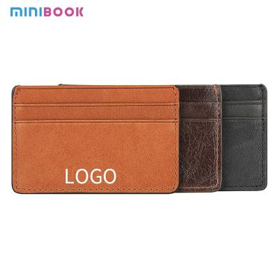 Cina Crazy Horse Slim Carte di credito in pelle autentica Portafogli per uomini Peso 0.03kg in vendita