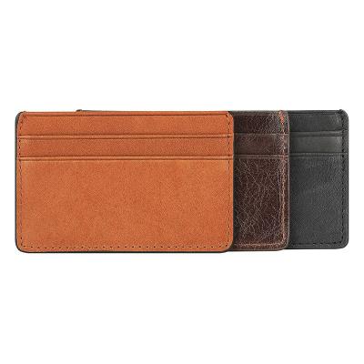 Cina Crazy Horse Slim Carte di credito in pelle autentica Portafogli per uomini Peso 0.03kg in vendita