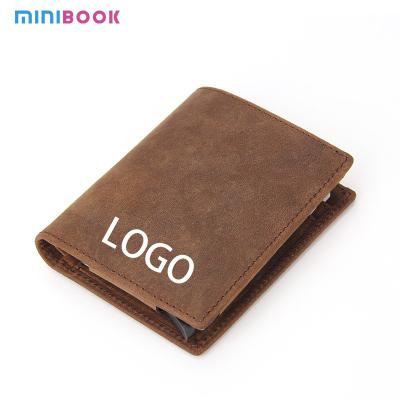 Cina Vantaggio Modelli a basso MOQ Mix Pelle vera e propria RFID Portafoglio con carta di credito per uomo in vendita
