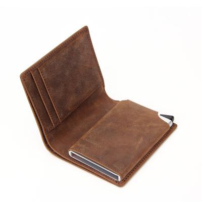 Cina Vantaggio Modelli a basso MOQ Mix Pelle vera e propria RFID Portafoglio con carta di credito per uomo in vendita