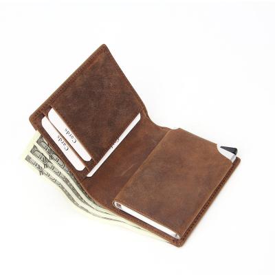 Cina Vantaggio Modelli a basso MOQ Mix Pelle vera e propria RFID Portafoglio con carta di credito per uomo in vendita