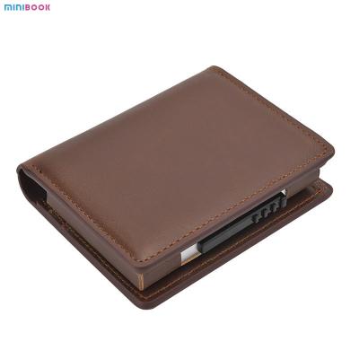 中国 レザービジネス ポップアップ マグネット RFIDクレジット 財布 金属のボックス IDカード 男性カード保有者 販売のため