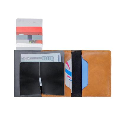 China Kleurrijke PU Magnetkaart Naam Promotie Wallet met RFID-blokkering en aanvaardbaar OEM ODM Te koop