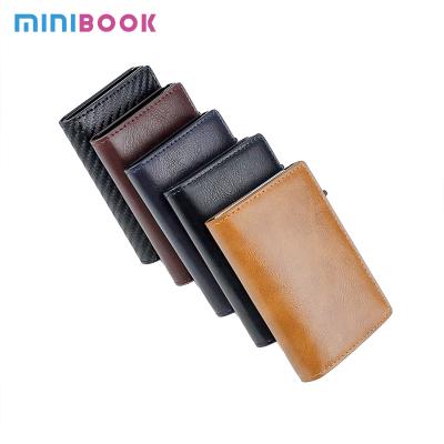 China Kleurrijke PU Magnetkaart Naam Promotie Wallet met RFID-blokkering en aanvaardbaar OEM ODM Te koop