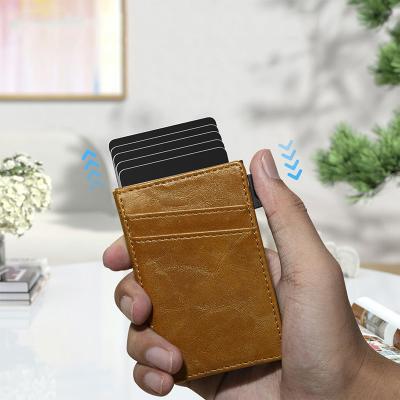 China Modelos misturados Vantagem MOQ baixo Couro genuíno Metal de alumínio Cartão de crédito para homens à venda