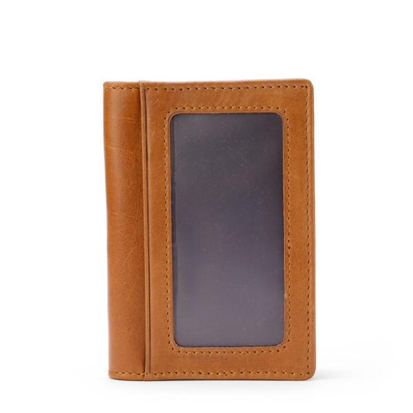 Quality Custom England Style RFID ID Credit Business Cardholder Leather Credit Card for sale