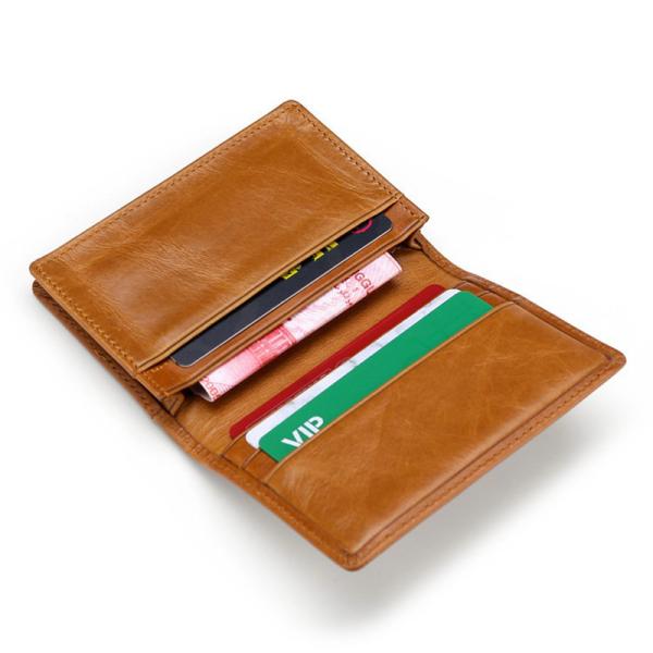 Quality Custom England Style RFID ID Credit Business Cardholder Leather Credit Card for sale