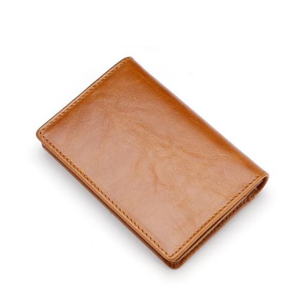 Quality Custom England Style RFID ID Credit Business Cardholder Leather Credit Card for sale