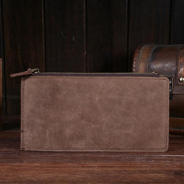 Quality GENUINE LEATHER Men's Wallet with Multifunctional Pickup Bag Retro Crazy Horse for sale