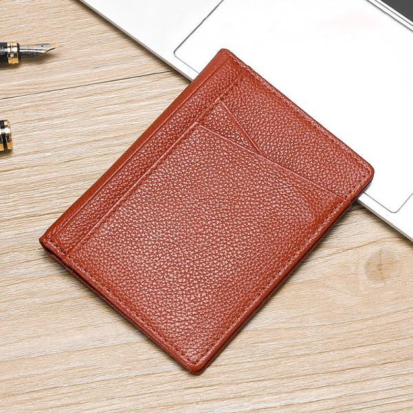 Quality Multi-Slot Anti-Degaussing Card Holder for Men's Driver's License in Genuine for sale