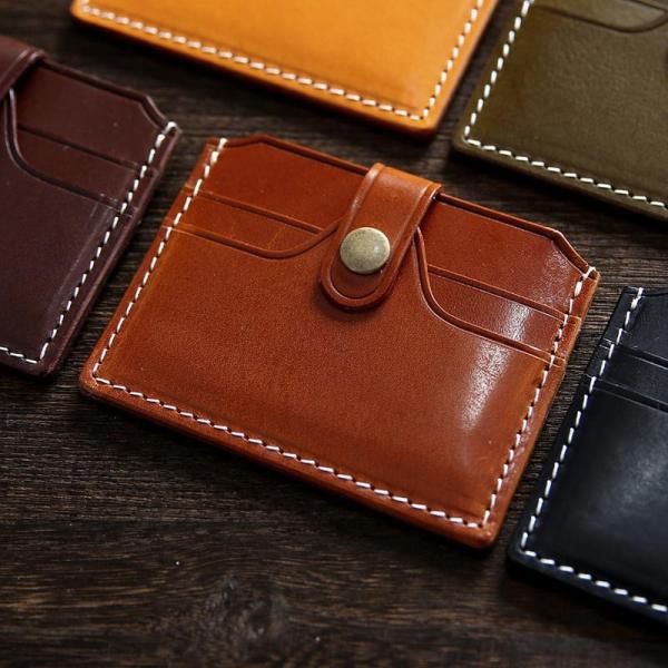 Quality Genuine Leather Double-Layer Card Box for Credit Cards Automatic Ejection and for sale