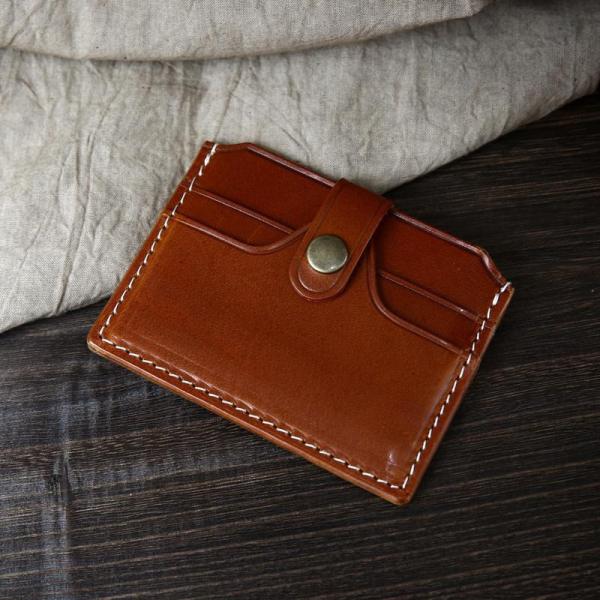 Quality Genuine Leather Double-Layer Card Box for Credit Cards Automatic Ejection and for sale