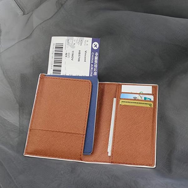 Quality Convenient PU Leather Passport Holder Luggage Tag Document Bag with Printed for sale