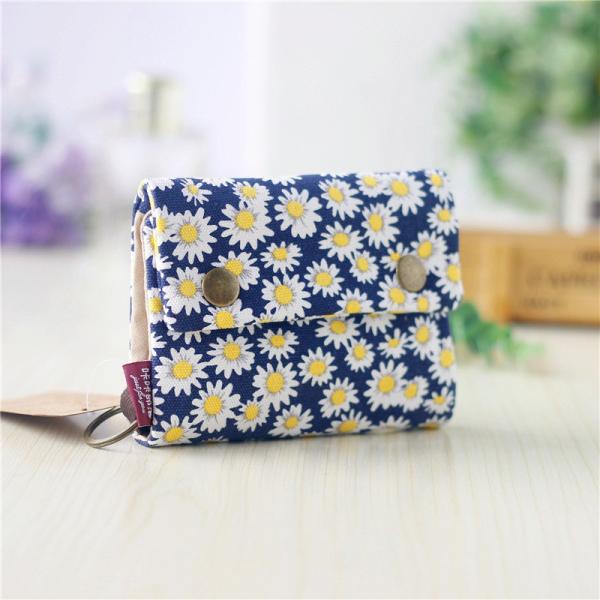 Quality None Pattern Type Denim Canvas Wallet Creative Tri-Fold Design for Keys and for sale