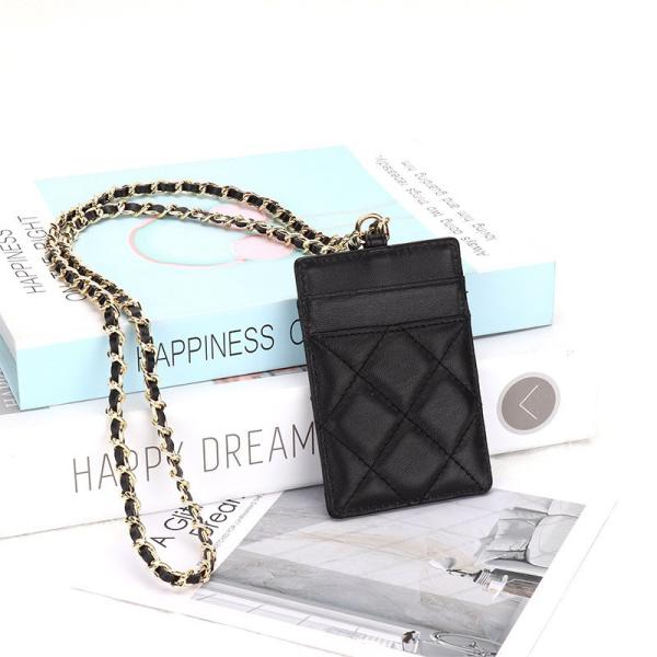 Quality High Qualtiy GENUINE LEATHER ID Card Holder Badge Strap for Women Dropship for sale