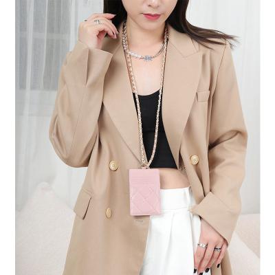 Cina High Quality Genuine LEATHER ID Card Holder Badge Strap per donne Dropship in vendita