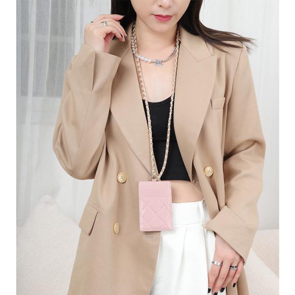 Quality High Qualtiy GENUINE LEATHER ID Card Holder Badge Strap for Women Dropship for sale