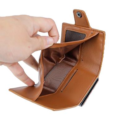 Chine Logo personnalisé Portefeuille métallique minimaliste de voyage avec blocage RFID et fonctionnalité auto pop-up à vendre