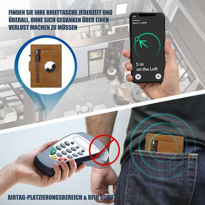中国 本物革 軽量 薄型 RFID アルミ スリムカードホルダー 財布 低MOQ ミックスモデル 販売のため