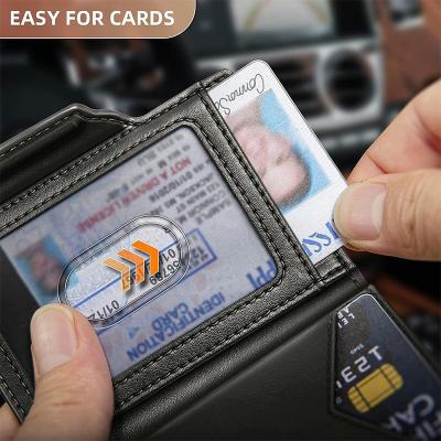 Cina Low MOQ Mix Models Minimalist Leather Credit Card Holder Wallet with Pop Up Function in vendita