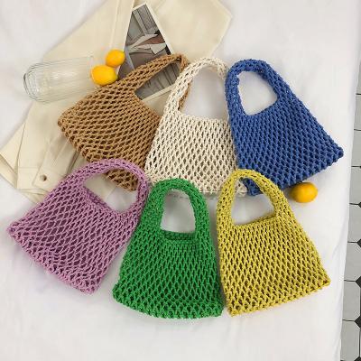 Cina Modelli di mix vantaggiosi Viaggio spiaggia Rete da pesca Borsa da mano Borsa da spalla tessuta in vendita