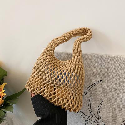 Cina Modelli di mix vantaggiosi Viaggio spiaggia Rete da pesca Borsa da mano Borsa da spalla tessuta in vendita