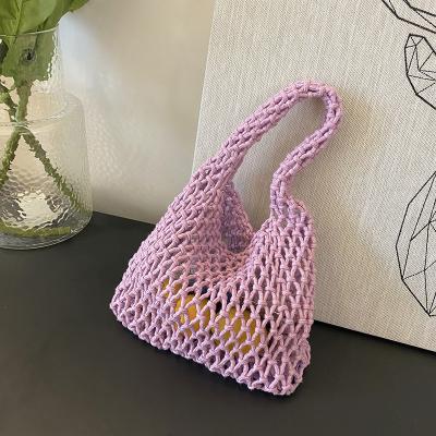 Cina Modelli di mix vantaggiosi Viaggio spiaggia Rete da pesca Borsa da mano Borsa da spalla tessuta in vendita
