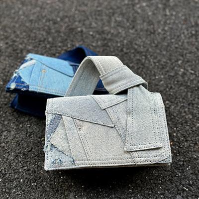 Cina Mini borsa da spalla casual per ragazze in denim patchwork con chiusura a zip in vendita