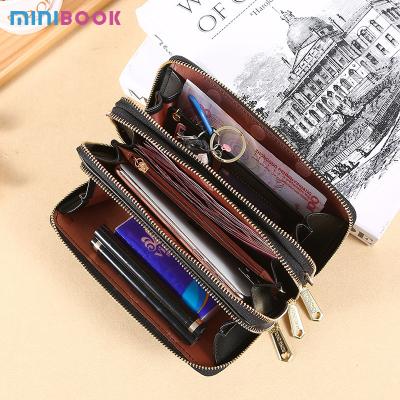 Cina Fashion Long Wallet doppio strato doppia cerniera donna borsetta per tutte le stagioni in vendita
